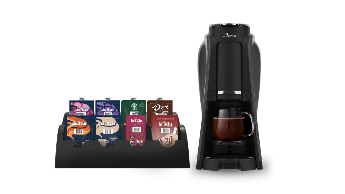 Flavia Aroma Brewer Bundle with 84 Freshpacks and 1 Merchandiser with ...